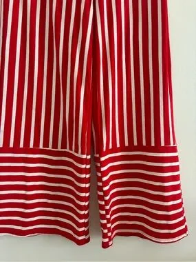 Zara | Pants & Jumpsuits | Zara Red And White Striped Palazzo Pants ...